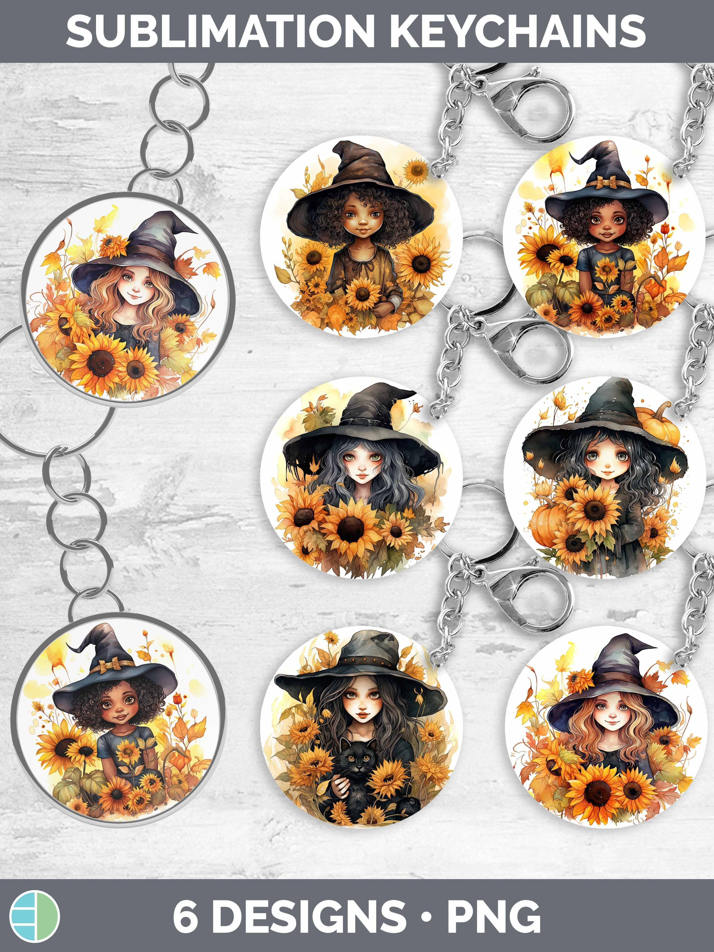 Autumn Witch Keychain | Bundle Keyring Designs