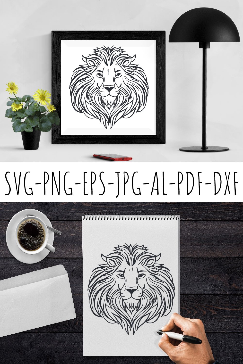 Lion Head SVG|King of Beasts, African Animal Print