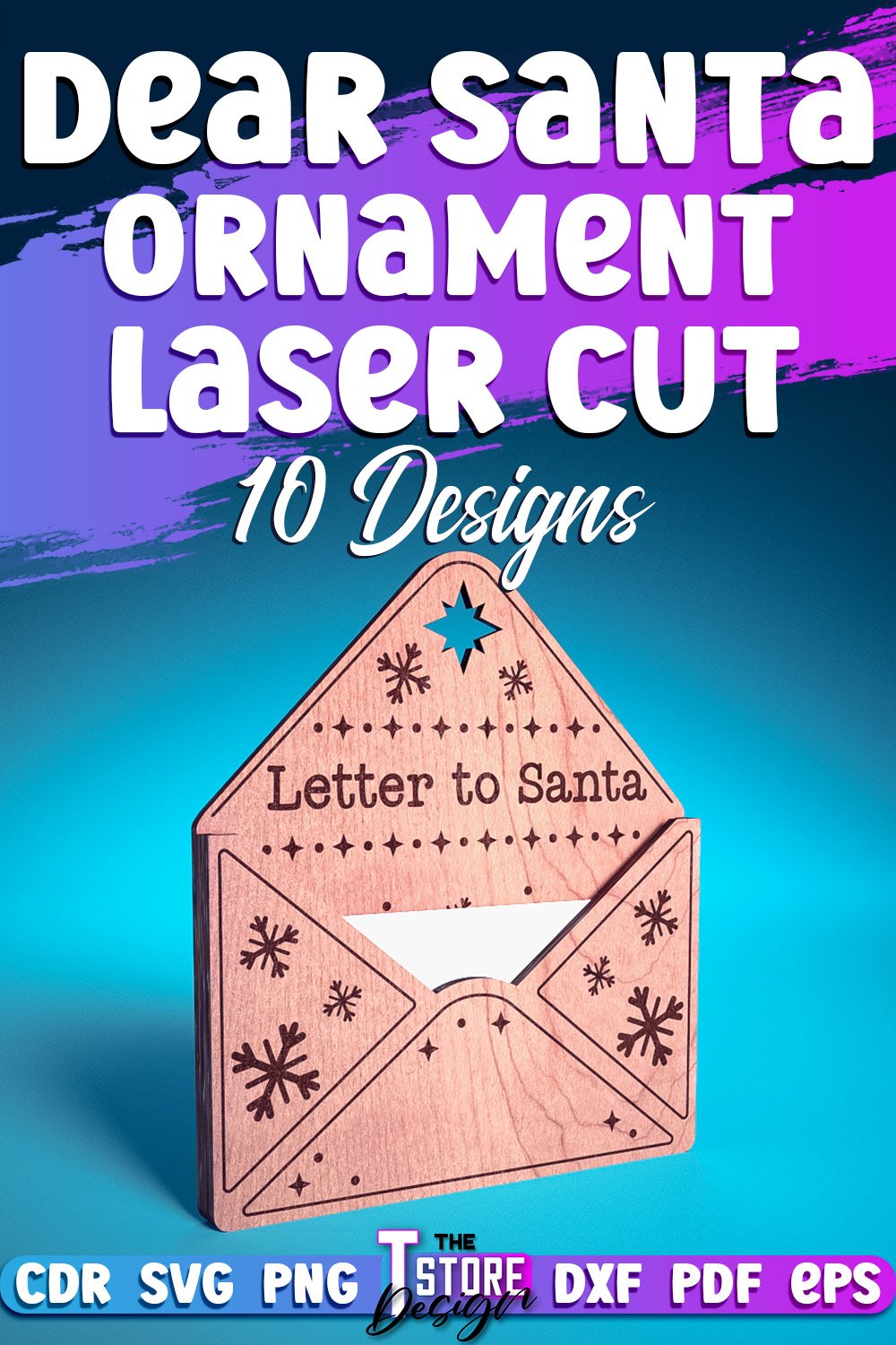 Santa Letter Ornament Laser Cut SVG | Christmas (2672229)