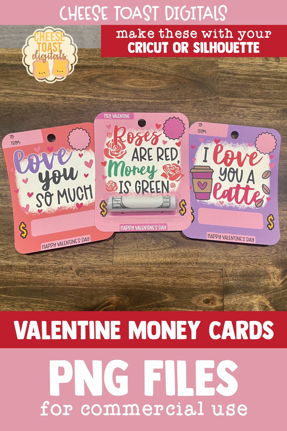 Valentine's Day Money Card PNG | Printable Money Holder