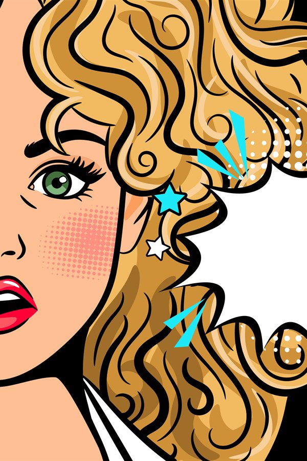 Surprised Pop Art Woman Poster