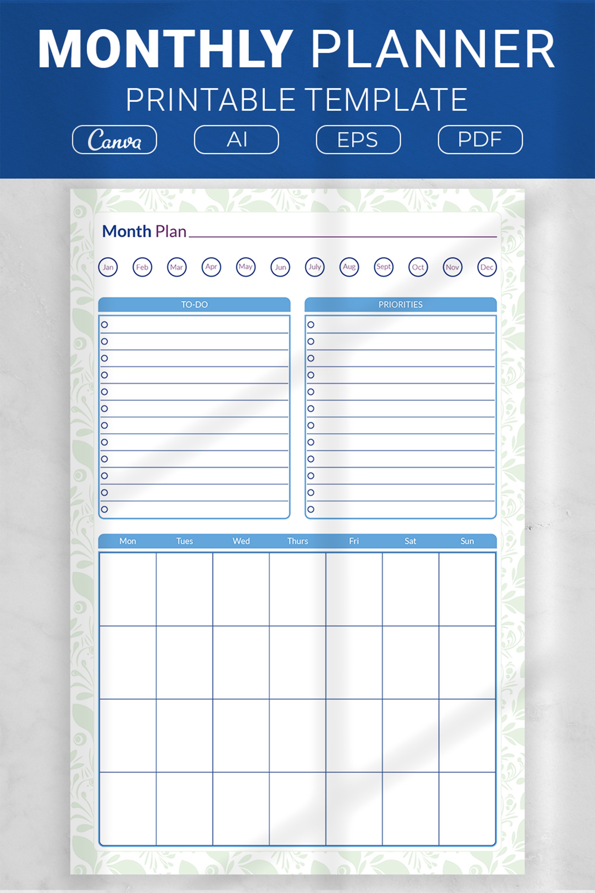 Monthly Planner Template (3087216)
