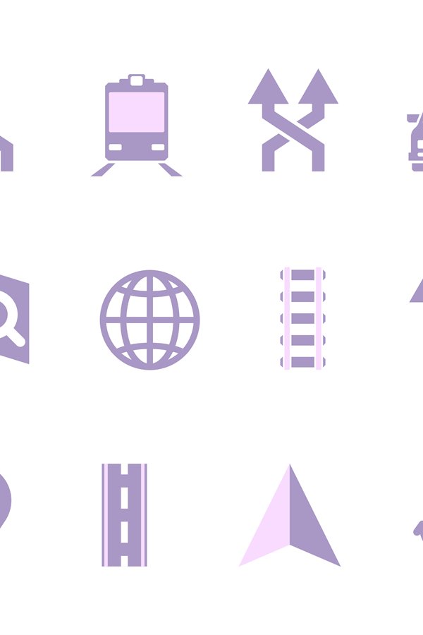 Navigation icons. Maps symbols navigator ui elements travell