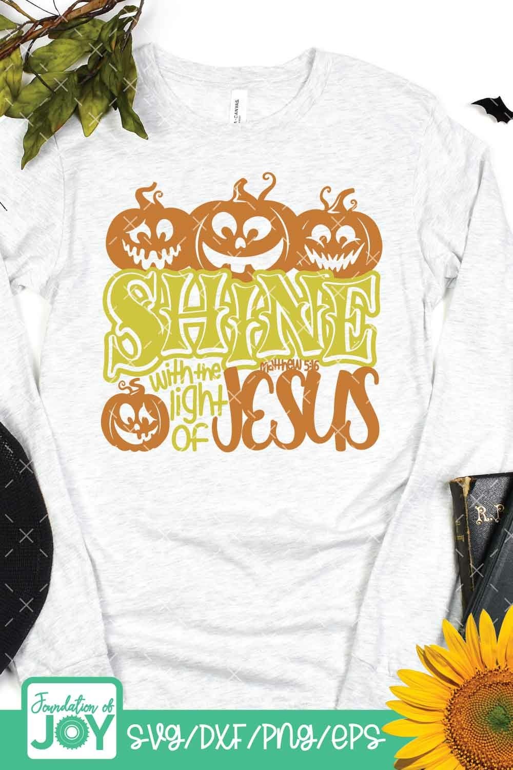 Shine with the light of Jesus svg, KIds Halloween svg
