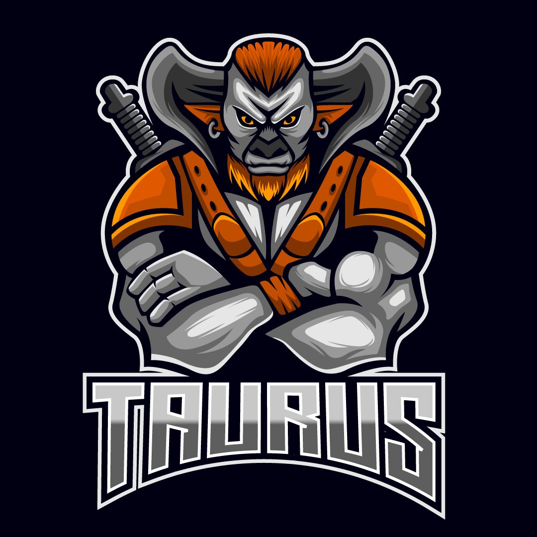 Taurus E-sport logo template