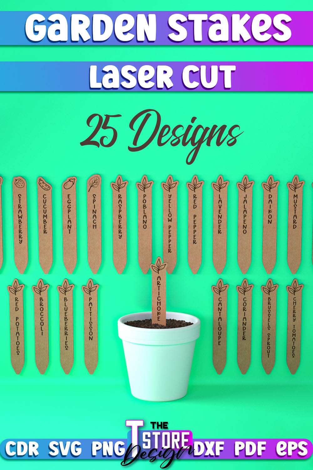 Garden Stakes Laser Cut SVG Bundle|Garden SVG (2589864)