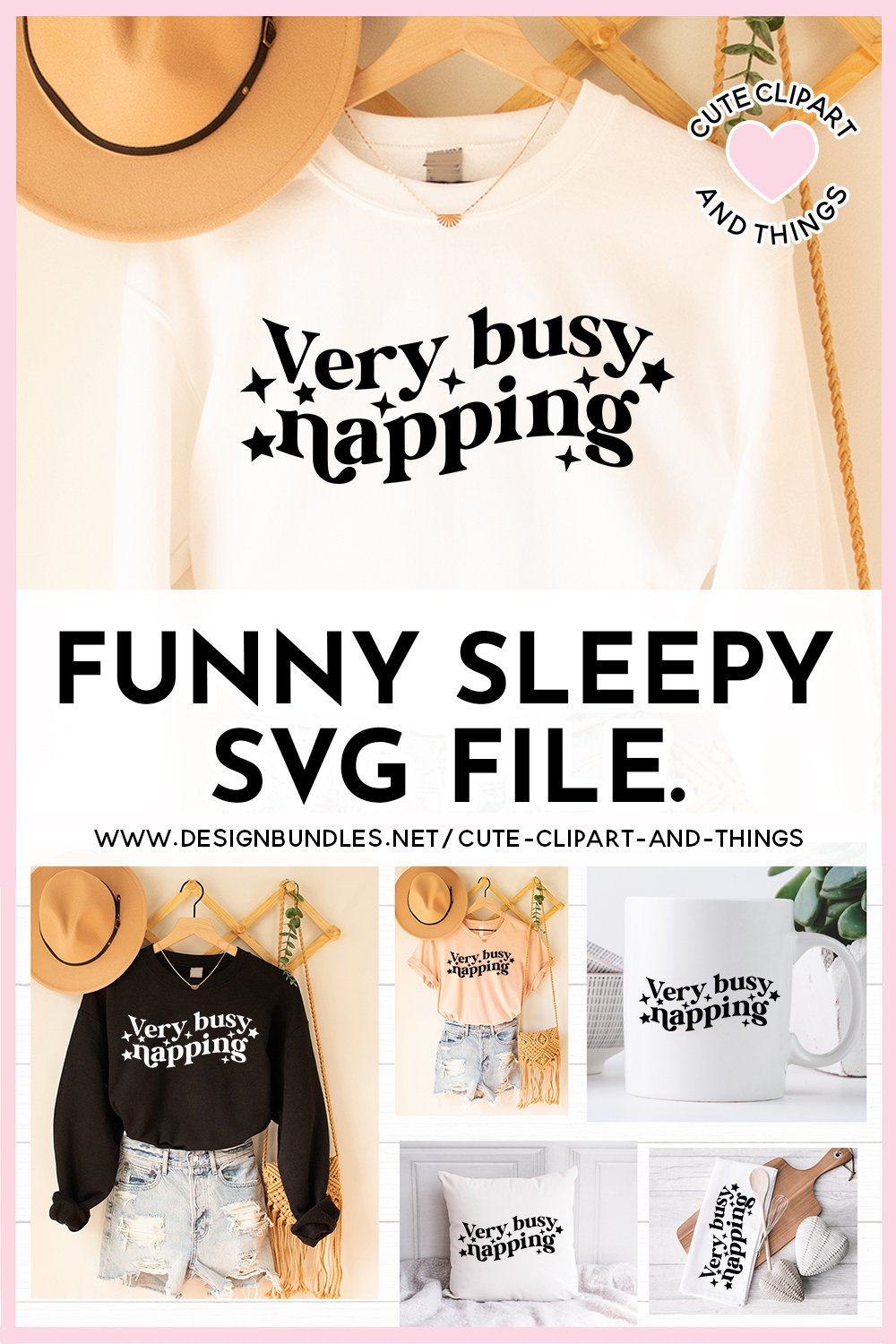 Funny Sleepy SVG Quote - Very Busy Napping SVG (1814782)