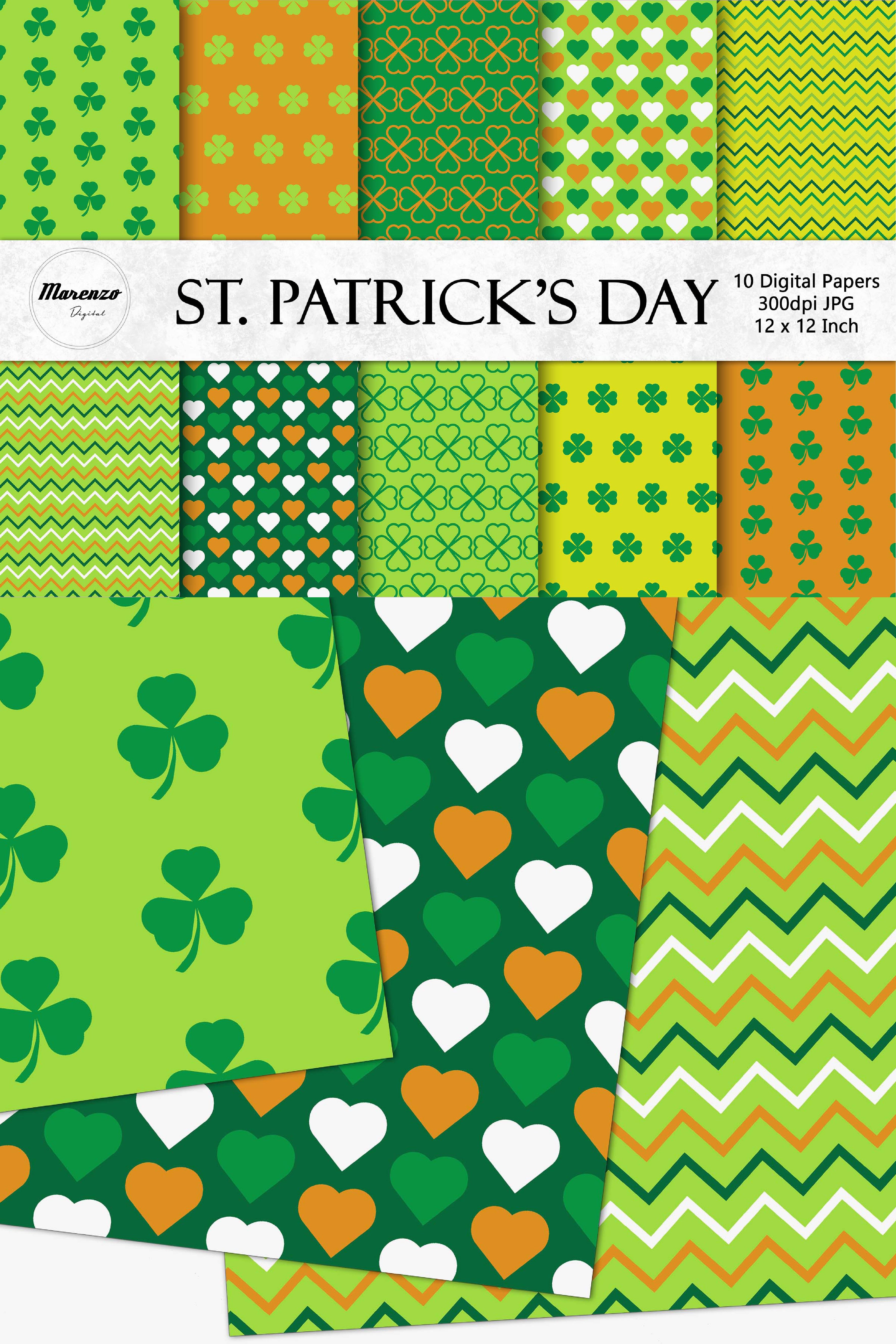 St. Patrick's Day Digital Papers