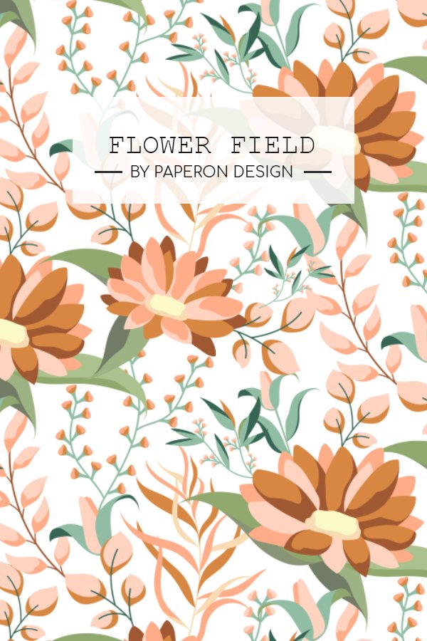 Flower Field Seamless Pattern