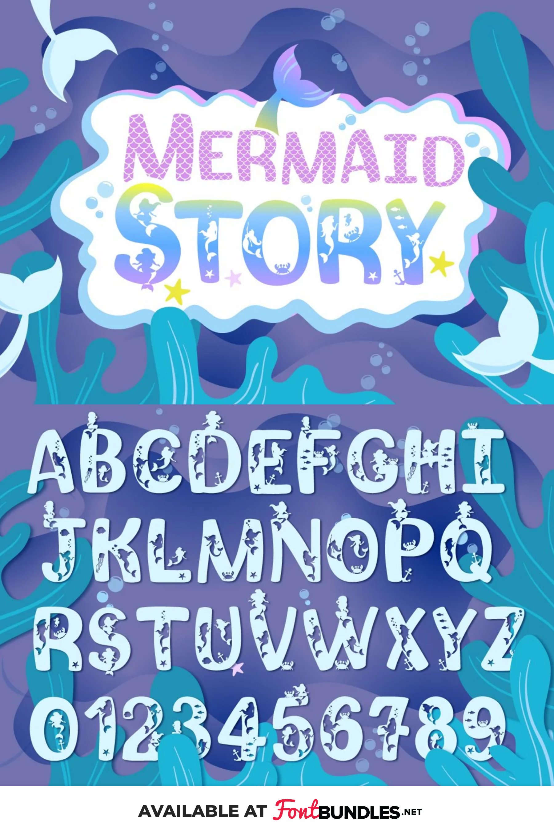 Mermaid Scales Font | Mermaid Font Duo