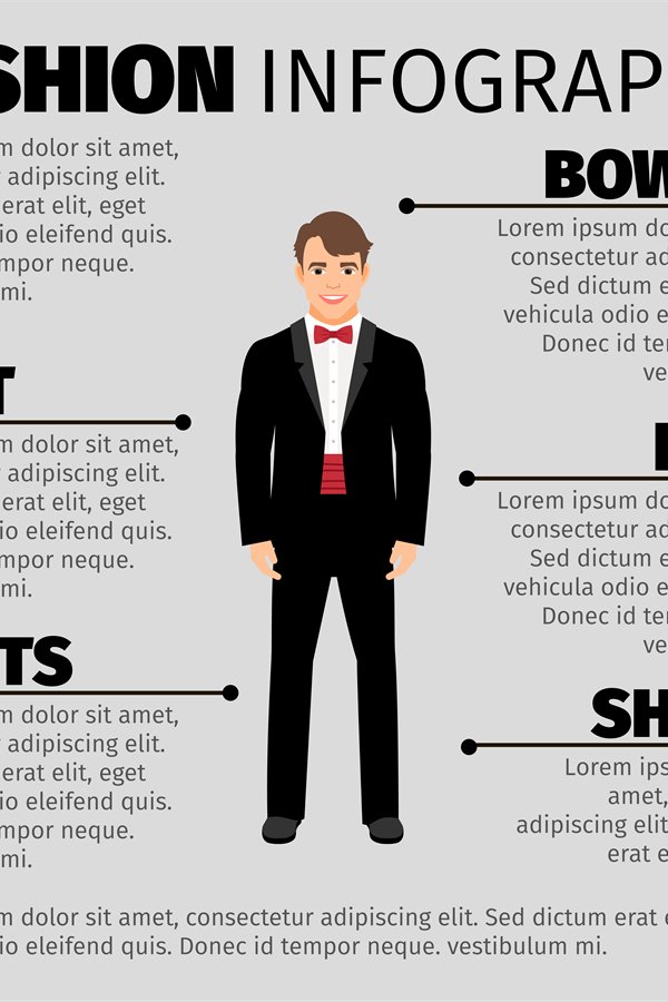 Fashion infographic with man in suit (860770)