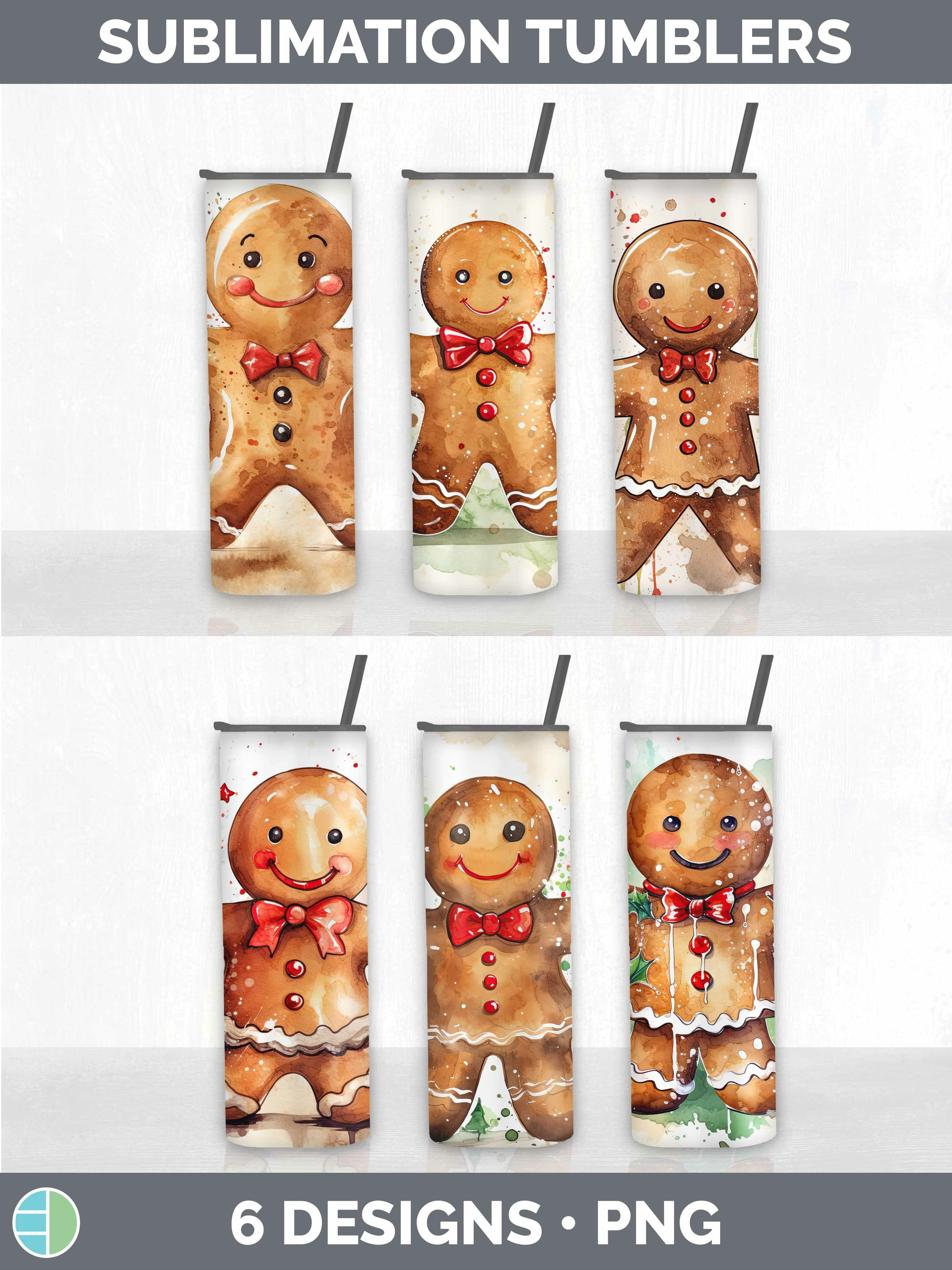 Christmas Gingerbread Man Tumbler | Bundle 20 oz Skinny Tumb