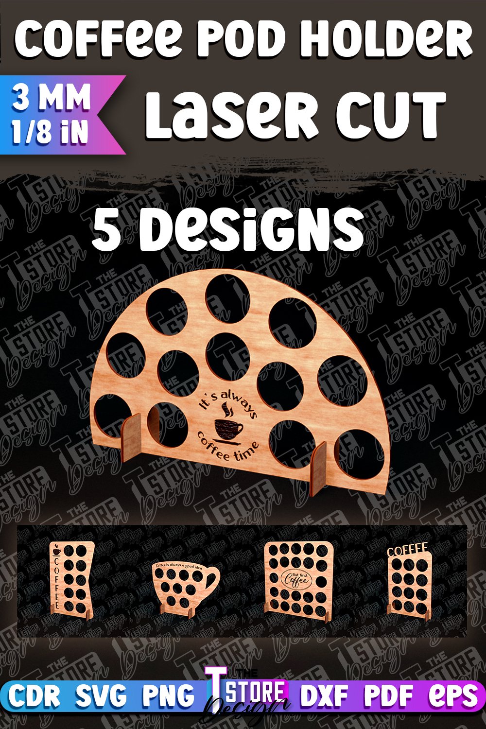 Coffee Pod Holder Laser Cut Project | Coffee Pod Holder SVG
