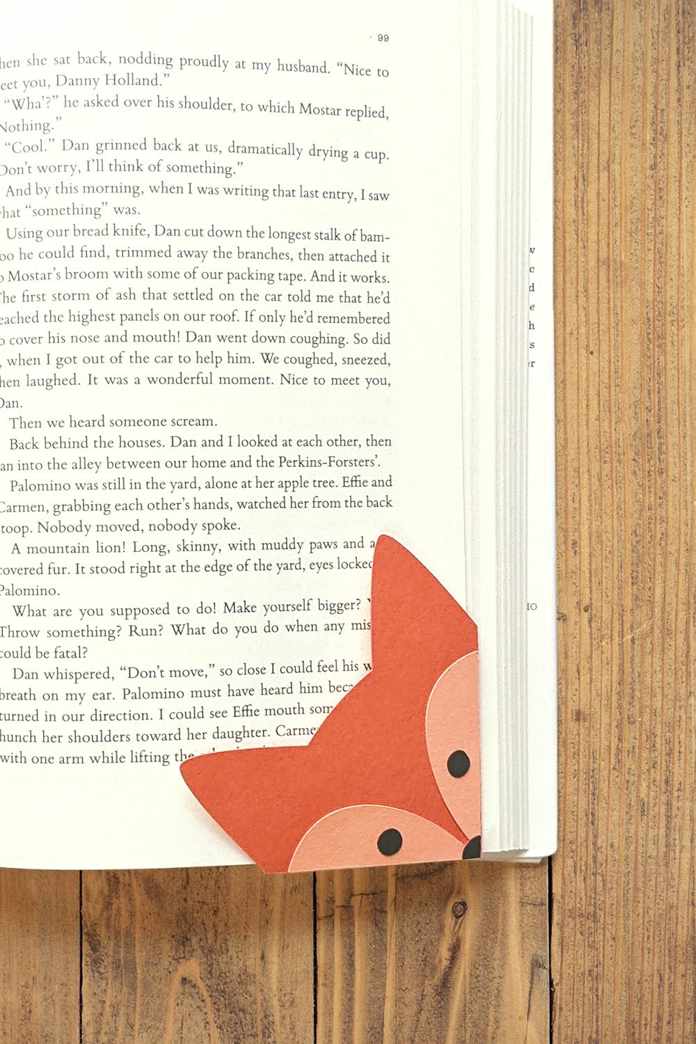 Fox Face Papercut Corner Bookmark SVG File
