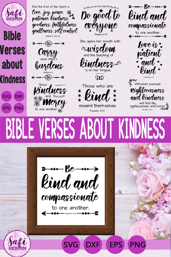 Bible Verses About Kindness SVG Cut File Bundle