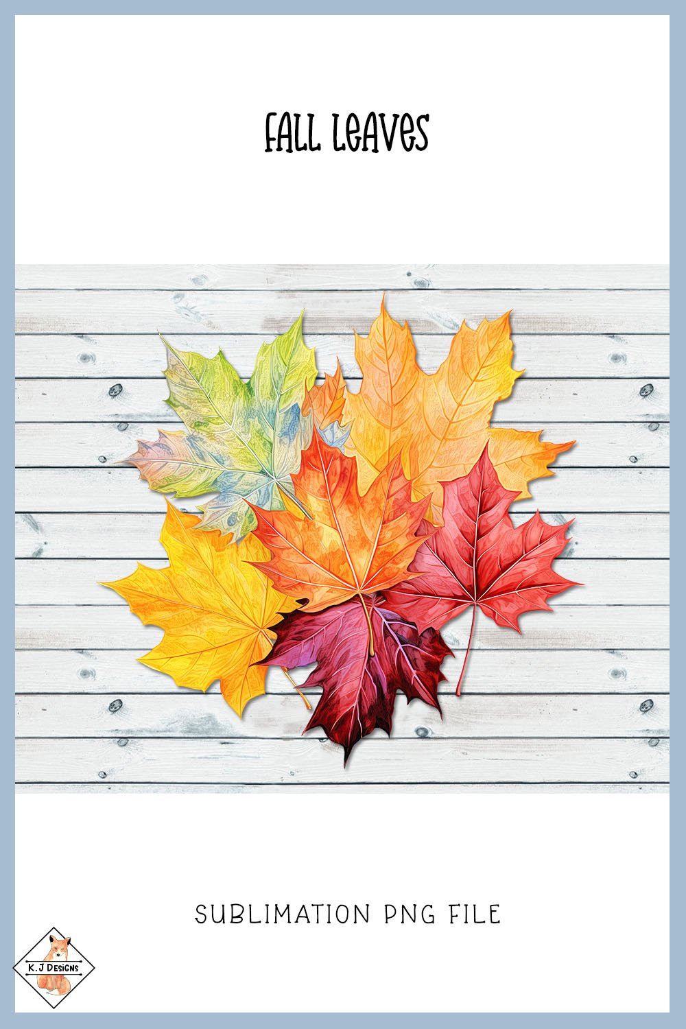 Fall Leaves Clipart | Sublimation Design