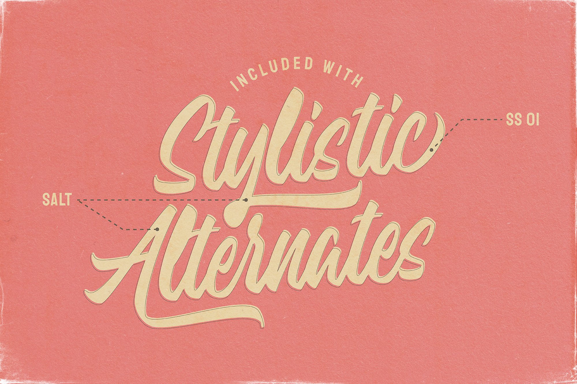 Bold Script Font with vintage concept