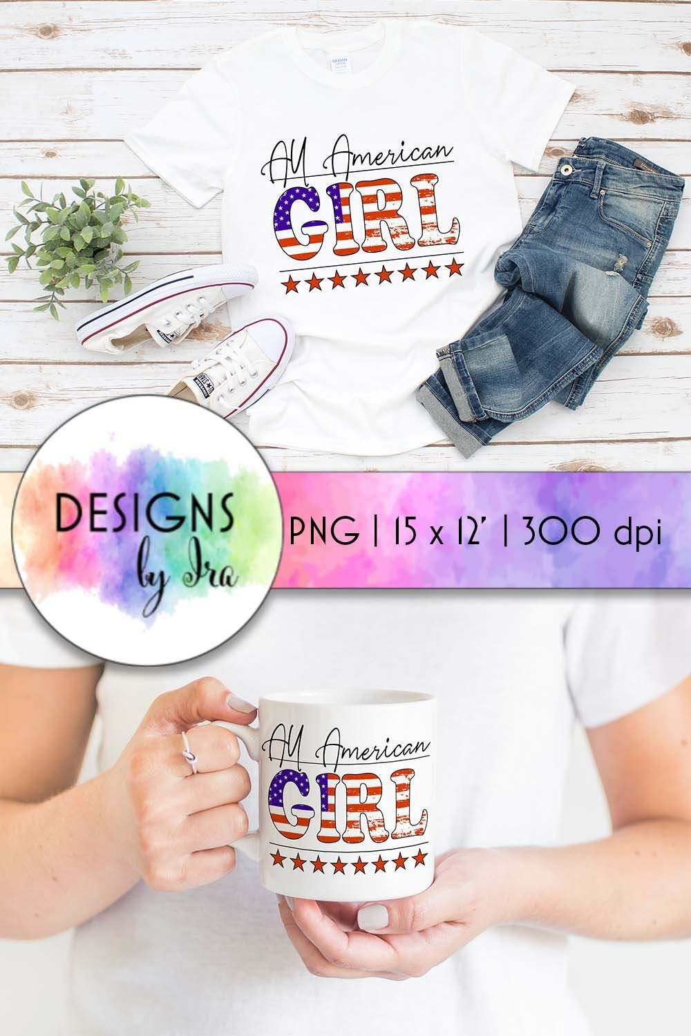 All American Girl Sublimation | Independence Day