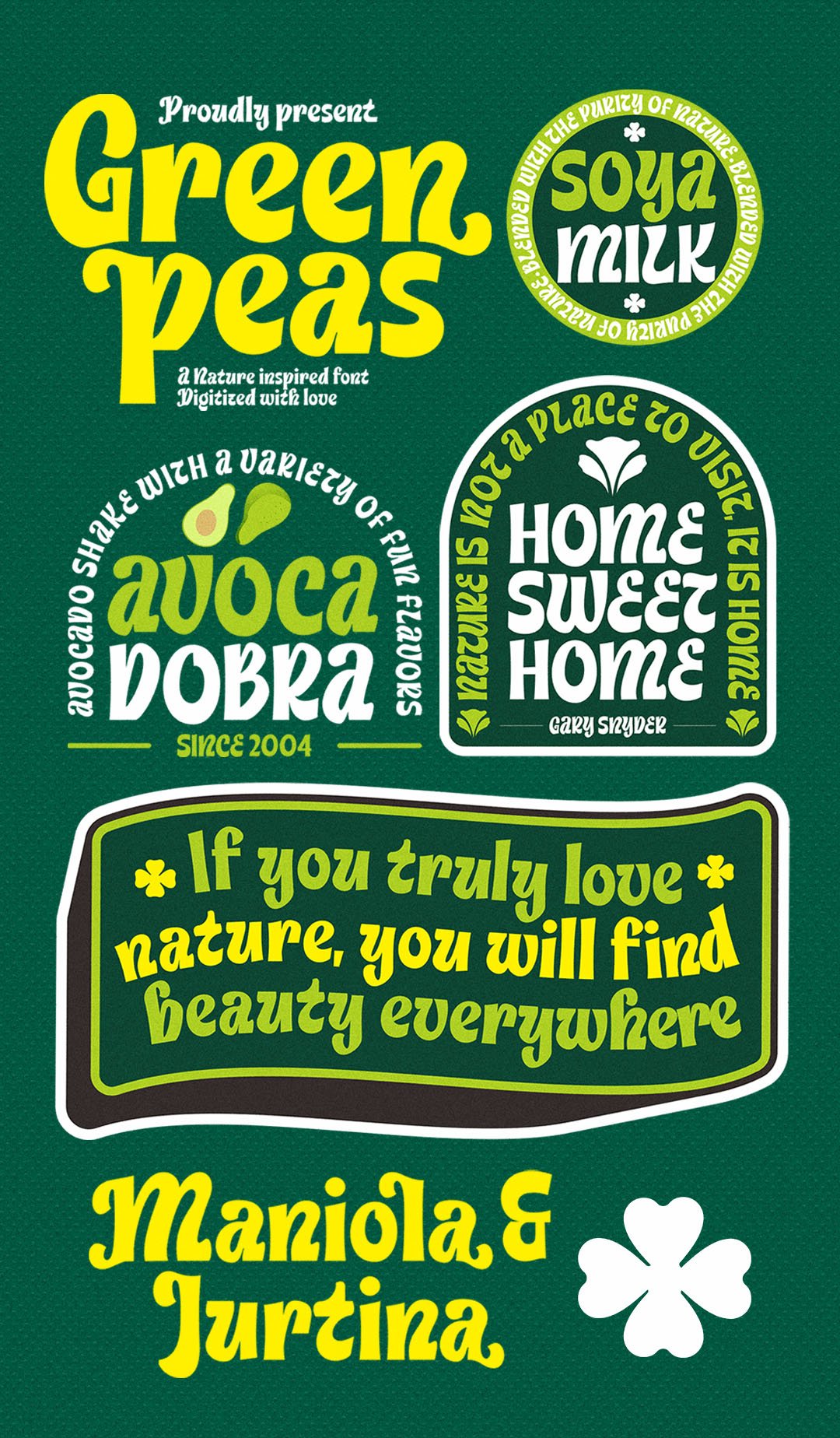 Green Peas - Decorative Font