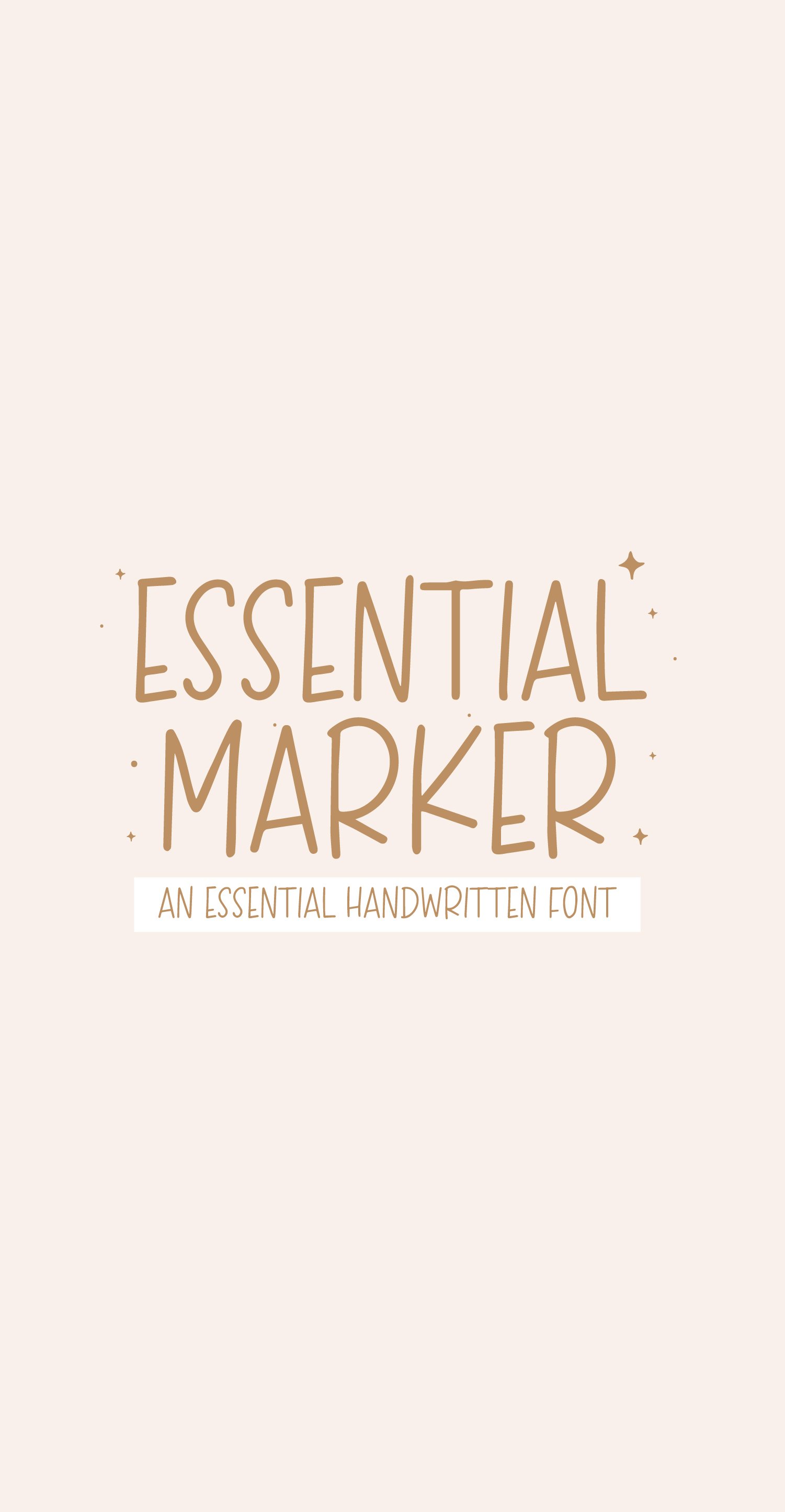 Essential Marker An Essential Handwritten Font