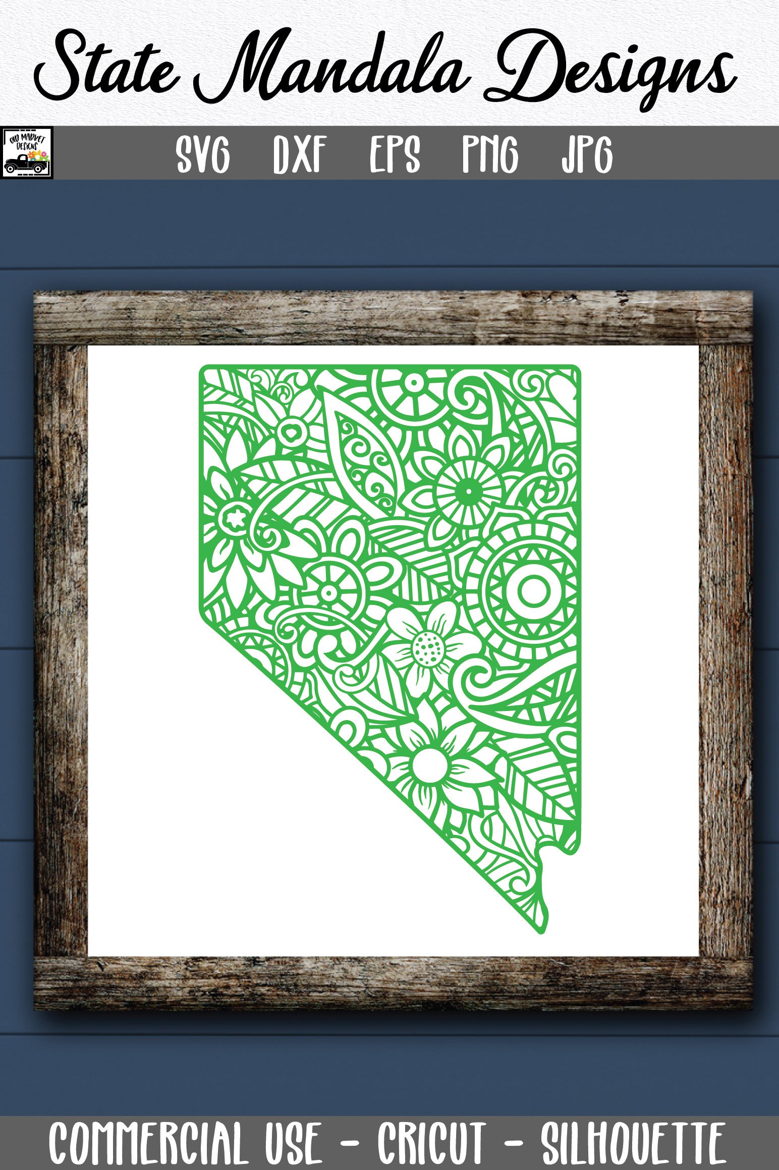 Nevada SVG File - Nevada State Mandala SVG File