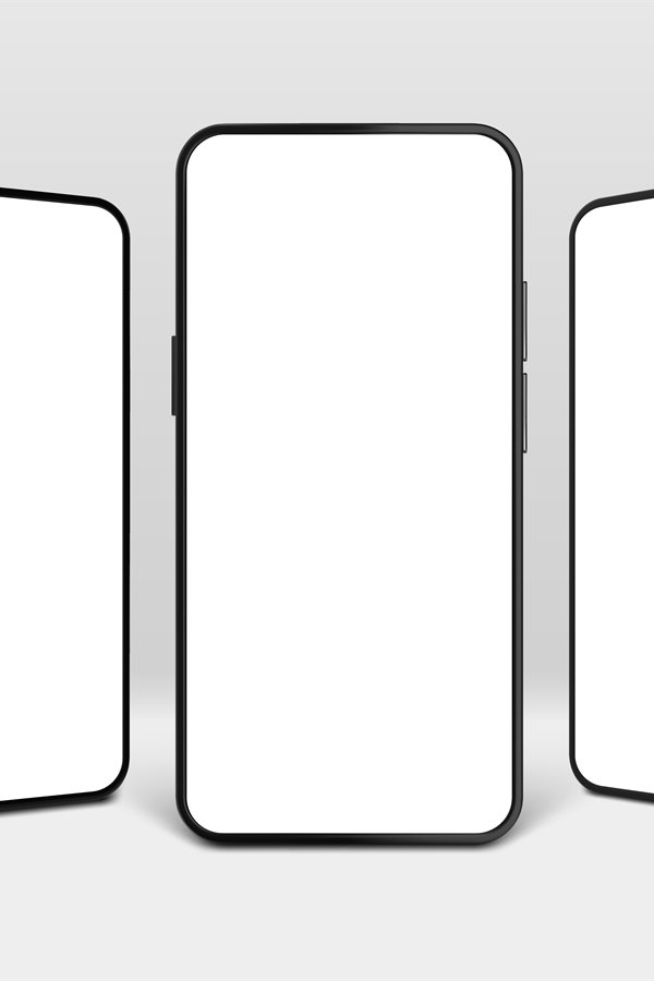 Realistic smartphone mockup. Mobile phone display