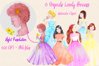 Lovely Princess - watercolor clipart (16303) | Illustrations | Design ...