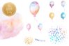 Unicorn Birthday Party Clipart Set (252286) | Illustrations | Design ...