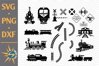 Train Silhouette SVG, PNG, DXF Digital Files Include (758176) | Cut ...