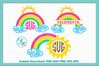 Rainbow Sun Circle Split monograms bundle svg dxf clipart (55063 ...