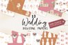 Wedding Seamless Patterns Digital Paper Watercolor Dresses