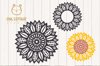 Sunflower Zentangle svg, Sunflower svg, Sunflower Monogram (533044 ...