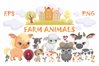 Farm animals. Vector clip art. (34895) | Illustrations | Design Bundles