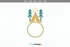 Camping Monogram Frame - svg, printable