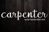carpenter handwritten script font (157232) | Handwritten | Font Bundles