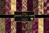 Burgundy and Gold Leopard Digital Paper (652683) | Patterns | Design ...