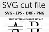 Split Letters A-Z - 26 Split monogram letters (365767) | Monograms | Design Bundles