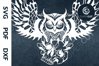 SVG / PDF / DXF Owl with Skull, Papercutting Template (785765) | Paper ...