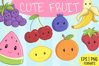 Cute Fruit Illustration Set