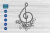 Music Symbol SVG, G-Clef With Flower SVG Cut File (559995 ...