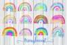 Watercolor Rainbow Doodle Weather Design Element (758164 ...