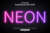 Neon Gradient Illustrator Text Style Effect
