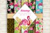 Flamingo.Seamless patterns, (225146) | Patterns | Design Bundles