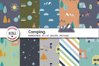 Camping Digital Paper, camping paper, happy camper (521301) | Papers ...
