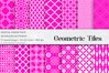 Pink Geometric Tiles Seamless Patterns (441463) | Patterns | Design Bundles