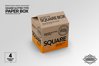 Square Slotted-Type Paper Box Packaging Mockup (405641) | Branding ...