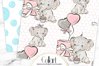 Elephant digital paper, baby boy papers, baby girl papers (231229 ...