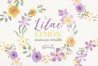 Lilac Lemon Wreaths Watercolor Floral Border Flowers Summer (1161298 ...