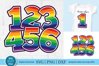 Rainbow numbers svg - a rainbow birthday numbers svg file (262088 ...