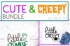 Cute and Creepy Kids Halloween SVG Bundle (295191) | Hand Lettered ...